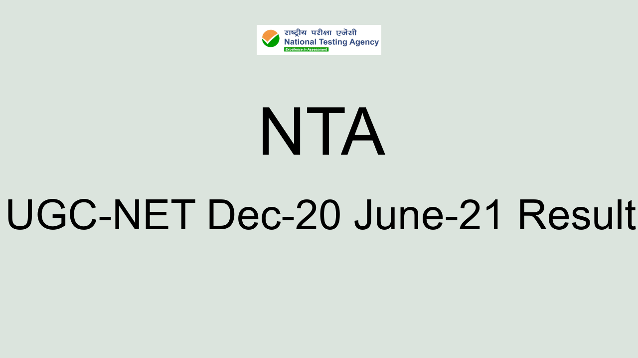NTA UGC-NET Dec-20 Result 2022: Cut Off Marks, Merit List